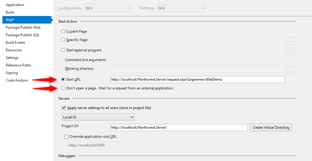 Switch IIS Express To Local IIS